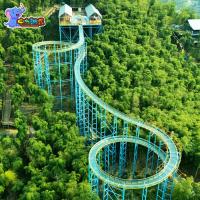 China Custom Glass Water Slide 200-500m Long Rainbow Spiral Amusement Park Equipment for sale