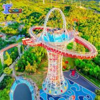 China Rainbow Glass Water Slide 250m Panoramic Amusement Equipment for Family Park for sale