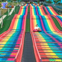 China Outdoor Rainbow Slide 7 Color Parallel Slide 50-100m Length for Amusement Park for sale