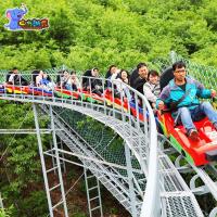 China Outdoor Dual Track Roller Coaster 400-800m Track Length 40km/h Speed Amusement Ride for sale