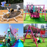 China Modular Non-Powered Children's Park Amusement Equipment 3.5m Cherry Blossom Swing Set for sale
