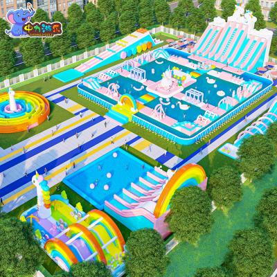 China Electric Water Obstacle Course for Adults Outdoor Inflatable Park 0.6m Depth for sale