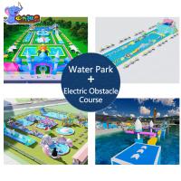 China Electric Water Obstacle Course for Adults Outdoor Inflatable Park 0.6m Depth for sale