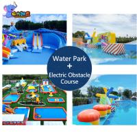 China Large Inflatable Water Park Water Obstacle Course Electric Obstacle Course for sale