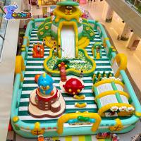 China Large Outdoor Inflatable Bouncy Castle Park 800-1500 sqm Customizable for sale