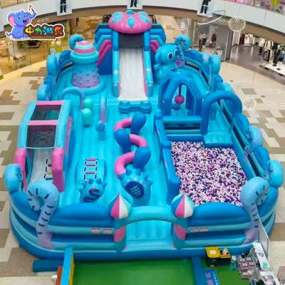 China Ocean Fantasy Inflatable Bouncy Castle 6m x 10m Commercial Grade Kids Play Center for sale