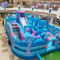 China Ocean Fantasy Inflatable Bouncy Castle 6m x 10m Commercial Grade Kids Play Center for sale