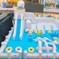 China Ocean Fantasy Inflatable Bouncy Castle 6m x 10m Commercial Grade Kids Play Center for sale