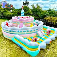 China Custom Inflatable Bouncy Castle Slide with Water Slide for Kids 3-12 Years Outdoor Park for sale