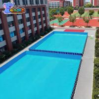 China Commercial PVC Steel Frame Swimming Pool 300m² Custom Size for Water Park Resort for sale