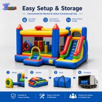 China Commercial Inflatable Water Castle with Slide 15m Custom PVC Bounce House for Parks for sale