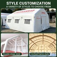China Giant Inflatable Tent Medical Emergency Shelter Waterproof PVC Field Hospital Command Center Factory Custom Supplier for sale