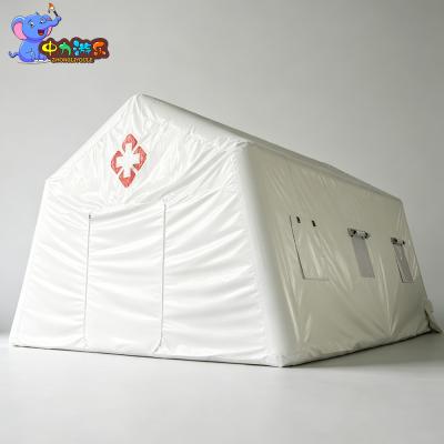 China White Inflatable Medical Tent Waterproof PVC Air Frame Temporary Clinic Tent Custom Supplier for sale