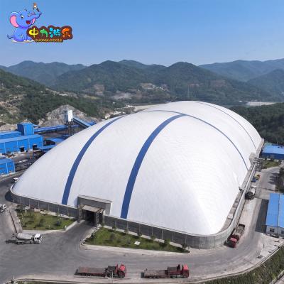 China Negative Pressure Soil Remediation Air Dome Tent with VOC Filtration System & Flame-Retardant Fabric for Hazardous Pit Containment for sale