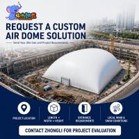 China Negative Pressure Soil Remediation Air Dome Tent with VOC Filtration System & Flame-Retardant Fabric for Hazardous Pit Containment for sale