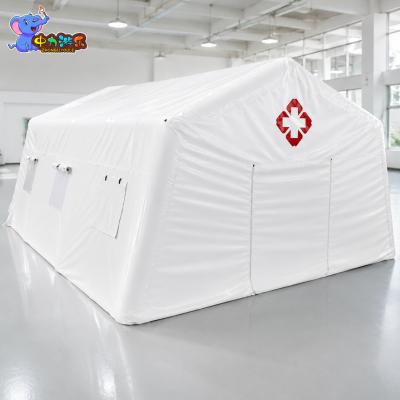 China Temporary Medical Inflatable Emergency Shelter Corrosion Resistant 6-Level Wind Force 3-5 Min Setup for sale