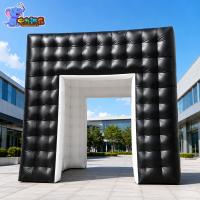 China Commercial Black Inflatable Cube Tent Rainproof PVC Airdome for Outdoor Exhibitions 6-7 Wind Resistance for sale