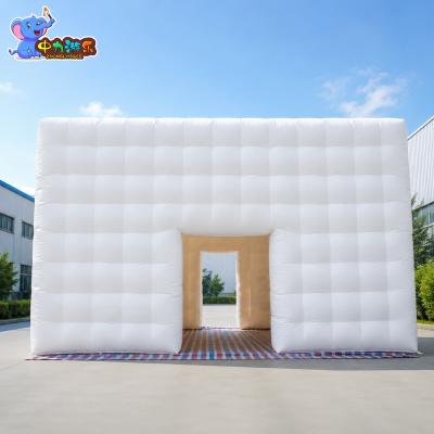 China White Rectangle Inflatable Tent 4m x 6m Outdoor Event Camping UV Resistant PVC for sale