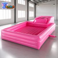China Outdoor Inflatable Trampoline Bouncy Castle Jump Air Bag 3m x 3m PVC for sale