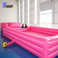 China Outdoor Inflatable Trampoline Bouncy Castle Jump Air Bag 3m x 3m PVC for sale