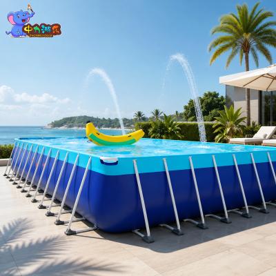 China Temporary PVC Metal Frame Swimming Pool Portable Above Ground 120x72x30 Inch for sale