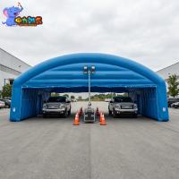 China Large Inflatable Vehicle Shelter Giant Inflatable Tent Portable Garage for Fleet Storage, Maintenance and Temporary Workshop for sale