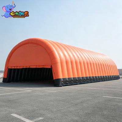 China Custom Giant Inflatable Tent Large Air Rib Vehicle Shelter Portable Garage for Fleet Storage, Temporary Workshop, Equipment Protection and Commercial Projects for sale