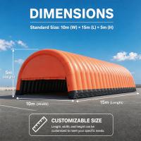 China Custom Giant Inflatable Tent Large Air Rib Vehicle Shelter Portable Garage for Fleet Storage, Temporary Workshop, Equipment Protection and Commercial Projects for sale
