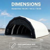 China Custom Giant Inflatable Tent Large Air Rib Work Shelter with Wide Access for Vehicle Service, Equipment Maintenance, Temporary Storage and Commercial Projects for sale