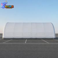 China Custom Giant Inflatable Tent Air Beam Vehicle Bay with Wide Entrance for Fleet Parking, Car Dealership Staging, Temporary Service Garage and Commercial Projects for sale