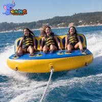 China Commercial Inflatable Towable Tube with Backrest for 2/4/6 Riders, Multi-Person Boat Towable Lounge for Resort, Lake and Water Sports Rental for sale