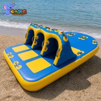 China Commercial Inflatable Towable Tube with Backrest for 2/4/6 Riders, Multi-Person Boat Towable Lounge for Resort, Lake and Water Sports Rental for sale