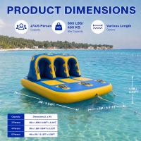 China Commercial Inflatable Towable Tube with Backrest for 2/4/6 Riders, Multi-Person Boat Towable Lounge for Resort, Lake and Water Sports Rental for sale