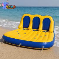 China Commercial Multi-Rider Inflatable Towable Tube with Individual Backrests, Reinforced Tow Points for Resort, Lake, Marina and Boat Rental for sale
