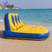 China Commercial Multi-Rider Inflatable Towable Tube with Individual Backrests, Reinforced Tow Points for Resort, Lake, Marina and Boat Rental for sale