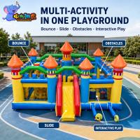 China Commercial Inflatable Castle Slide 10×10M Multi-Activity Bounce House Playground for Rental Parks & Events for sale
