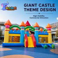 China Commercial Inflatable Castle Slide 10×10M Multi-Activity Bounce House Playground for Rental Parks & Events for sale
