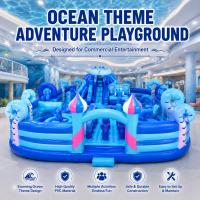 China Ocean Theme Inflatable Castle Slide 12×8M Commercial Multi-Activity Playground for Indoor Play Centers for sale