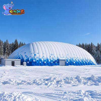 China Custom Cold Climate Storage Air Dome Air Supported Warehouse for Bulk Materials Pallet Storage and Winter Operations for sale