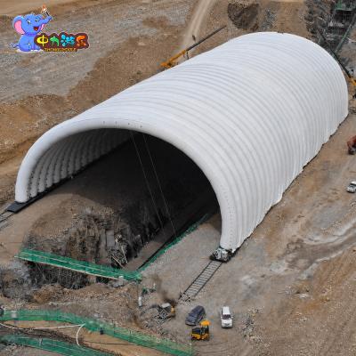 China Giant Inflatable Excavation Shelter Sealed Air Rib Construction Tent for Foundation Pits Civil Engineering and Temporary Work Sites for sale