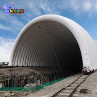 China Giant Inflatable Excavation Shelter Sealed Air Rib Construction Tent for Foundation Pits Civil Engineering and Temporary Work Sites for sale