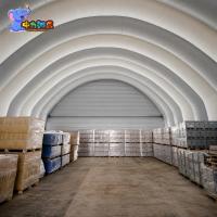 China Giant Inflatable Tent Sealed Air Rib Warehouse Shelter for Industrial Storage Equipment Protection and Temporary Worksites for sale