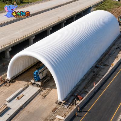 China Giant Inflatable Tent Air Rib Construction Shelter for Road Bridge Infrastructure Projects and Temporary Worksite Protection for sale