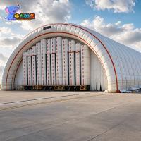 China Large Inflatable Aircraft Hangar Sealed Air Rib Tent for Commercial Airplane Storage Maintenance and Temporary Aviation Facilities for sale
