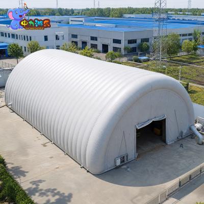 China Large Inflatable Warehouse Air Rib Storage Tent for Industrial Goods Equipment Temporary Factory Storage and Commercial Projects for sale