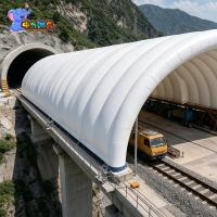 China Giant Inflatable Railway Construction Shelter Sealed Air Rib Tent for Bridge Deck Tunnel Track Installation and Engineering Worksites for sale