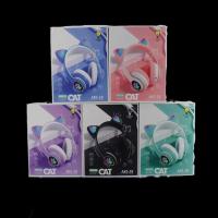 China Black Bluetooth Cat Headphones , Foldable Wireless Bluetooth Headphones for sale