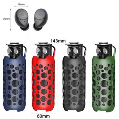 China 2 In 1 TWS Bluetooth Earphones Wireless With Outdoor Portable Speaker Mic Handsfree for sale
