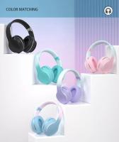 China Gradient Design Colorful Noise Cancelling Microphone Headset  Cartoon Earphones for sale