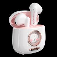 China Cute ABS Bluetooth Wireless Gaming Headset With LED Battery Display Breathing Light for sale